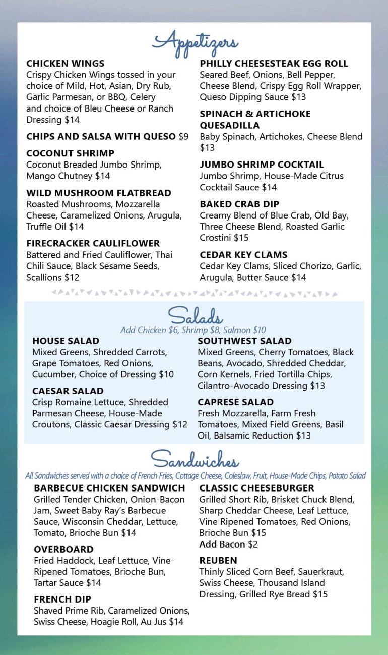 Kiosk - Menus | Citrus Hills