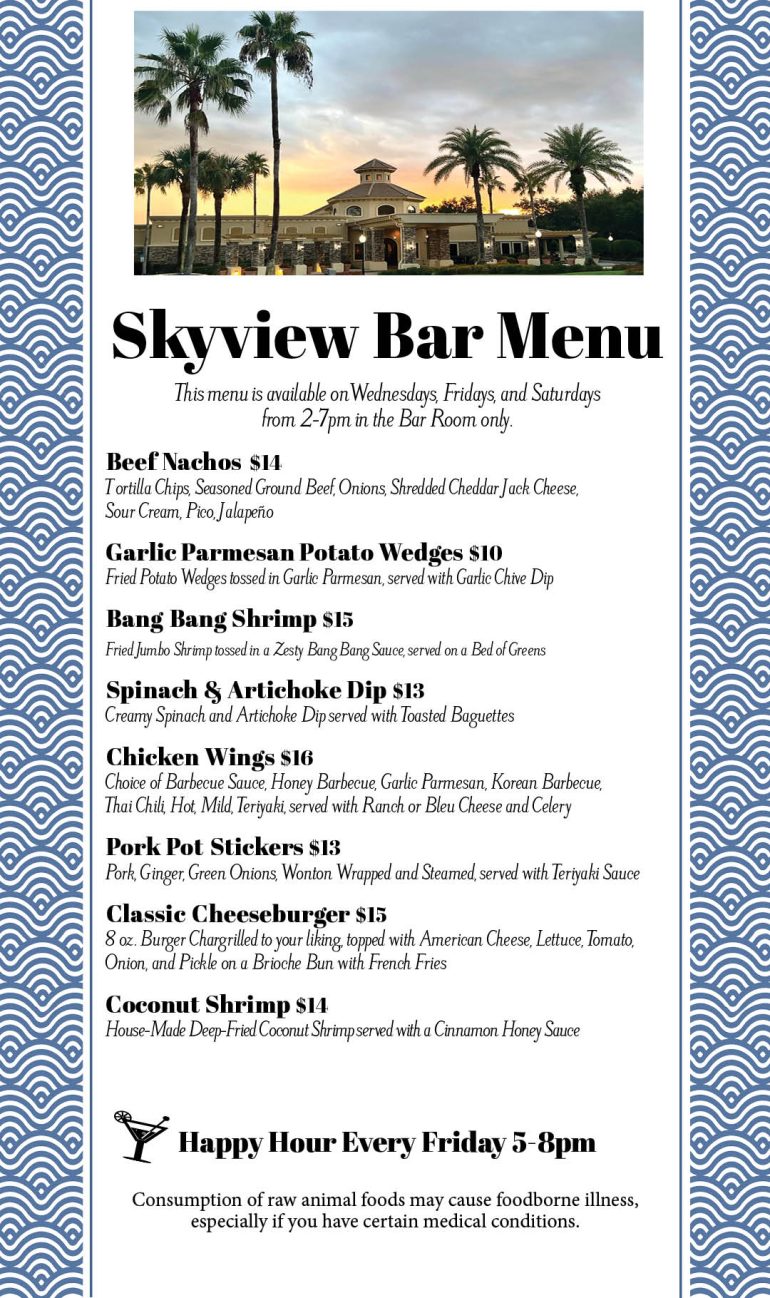 Kiosk - Menus | Citrus Hills