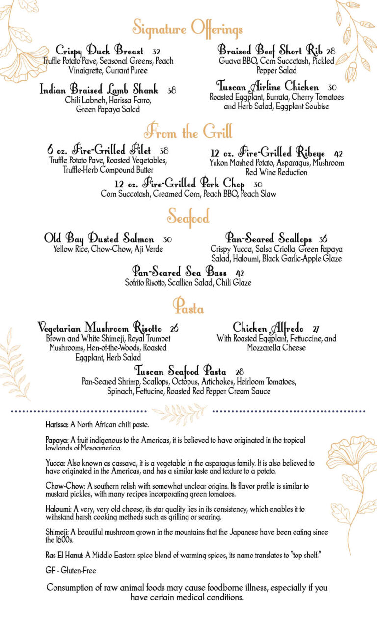 Kiosk - Menus | Citrus Hills